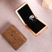 Rotating Engagement Ring Box, Personalized Wedding Ring Box, Wooden ...