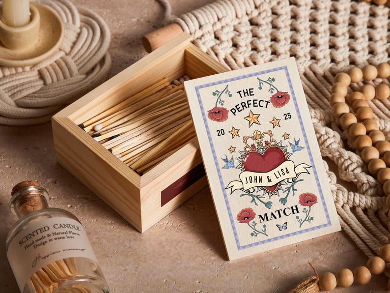 Buy Personalized Couples Matchbox Wood, Custom Printed Matchboxes ...