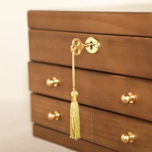 Wooden Jewelry Box, Large Jewelry Organizer Storage With Lock, Jewelry ...