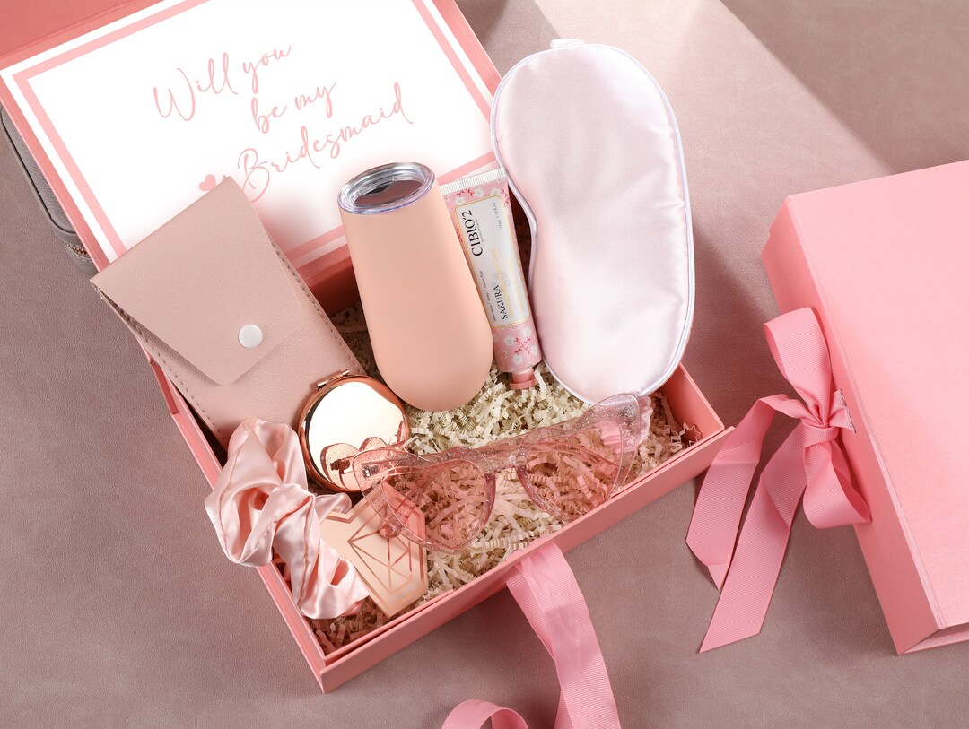 Wedding Thank You Gift Set, Personalized Bridesmaid Gift Box ...