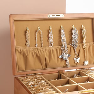 Large Jewelry Organizer Storage With Lock, Jewelry Box for Women Girls ...