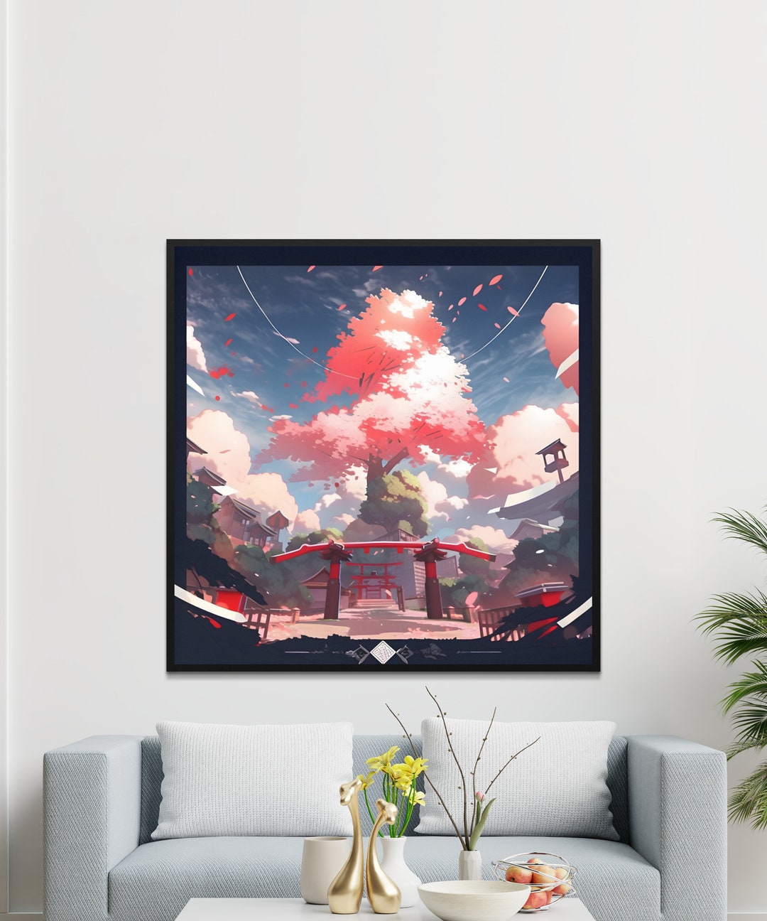 4 Printable PNG Anime Files, Anime Art, Digital Download Bundle, Wall ...