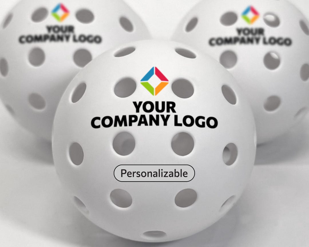 Your Logo on Pickleball Balls | Custom Printed Pickleballs for Company ...
