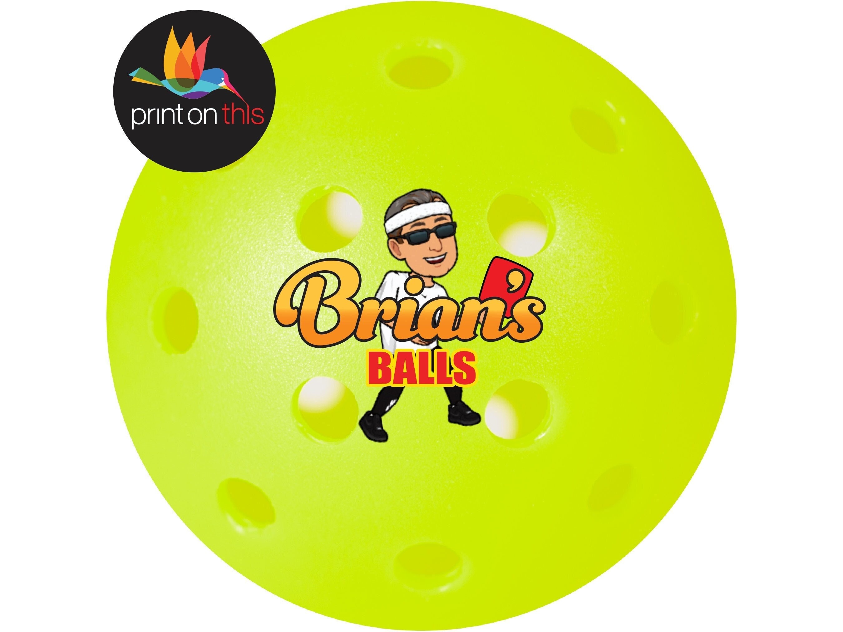 Pickleballs Pickleball Gifts Fun Custom Bitmoji Pickleball Accessories ...