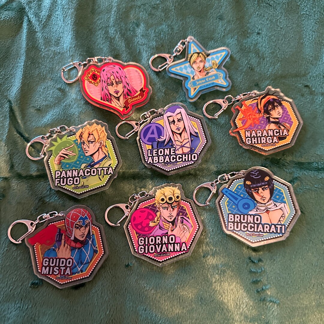 Anime Jojo Acrylic Charm Keychain - Etsy