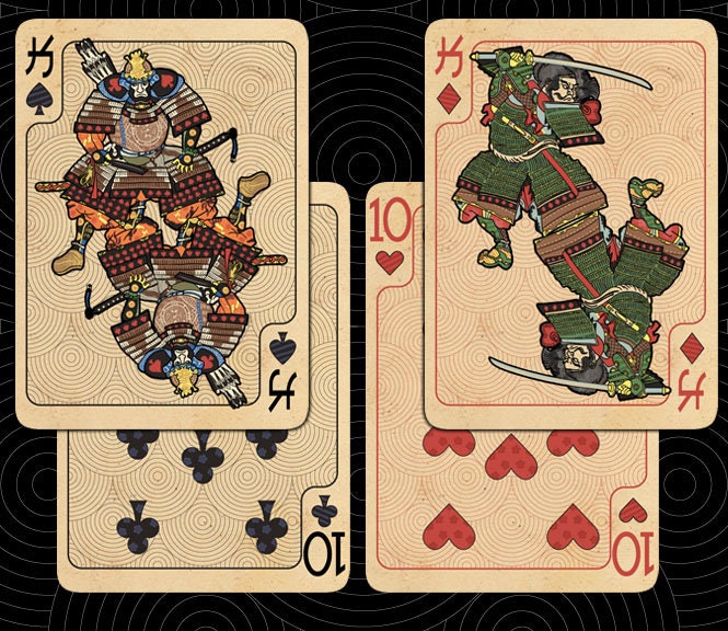 Japanese Scrolls Playing Cards - Etsy