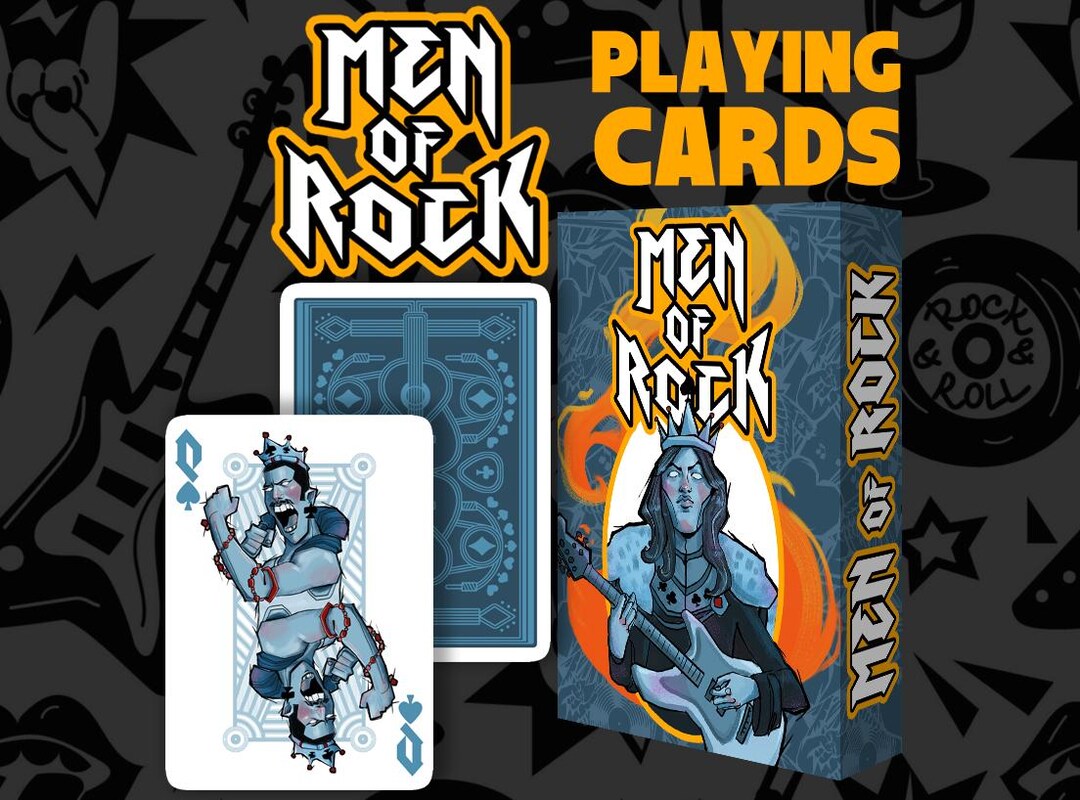 Men of Rock Playing Cards - Etsy