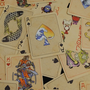 Japanese Scrolls Playing Cards - Etsy