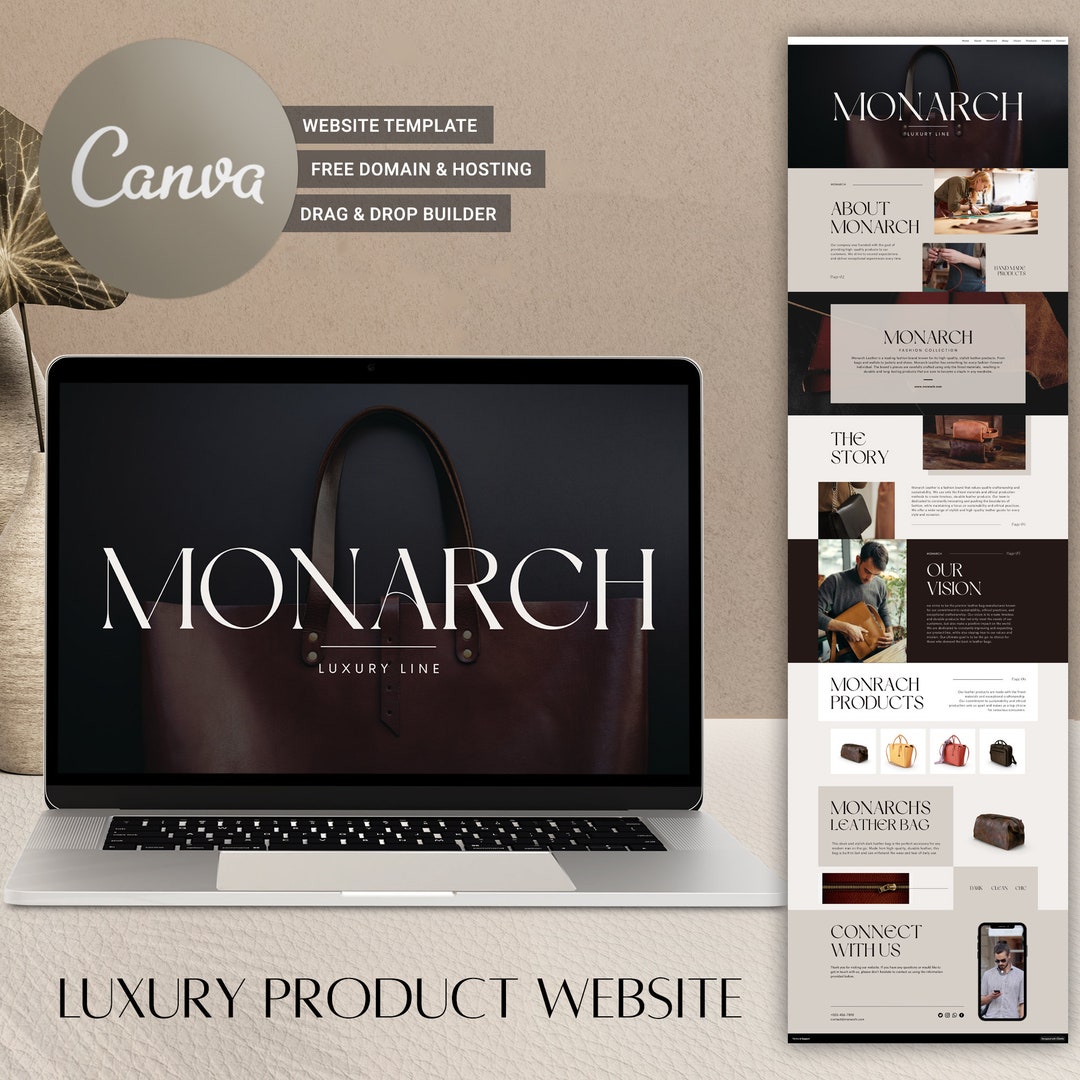 Product Showcase Website, Drag & Drop Canva Website for Showcasing ...