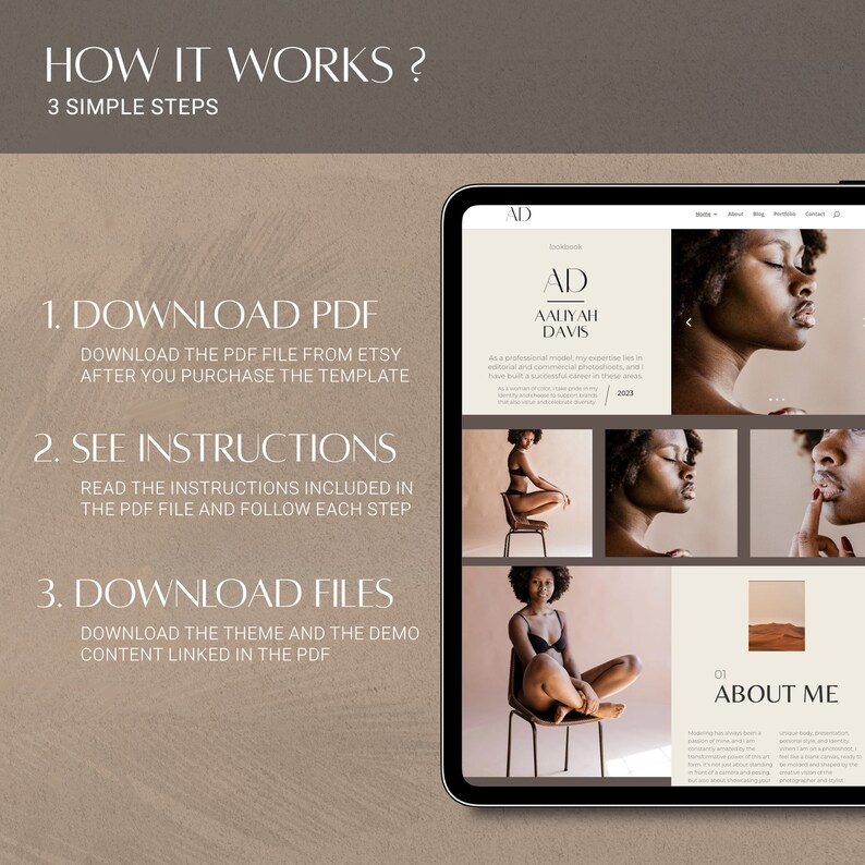 Fashion Model Wordpress Template, Drag & Drop Divi Theme, Easy Website ...