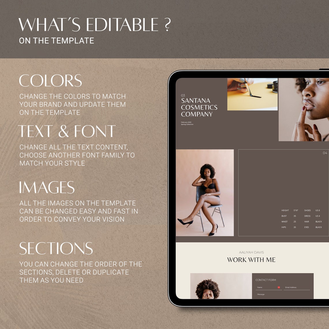 Fashion Model Wordpress Template, Drag & Drop Divi Theme, Easy Website ...