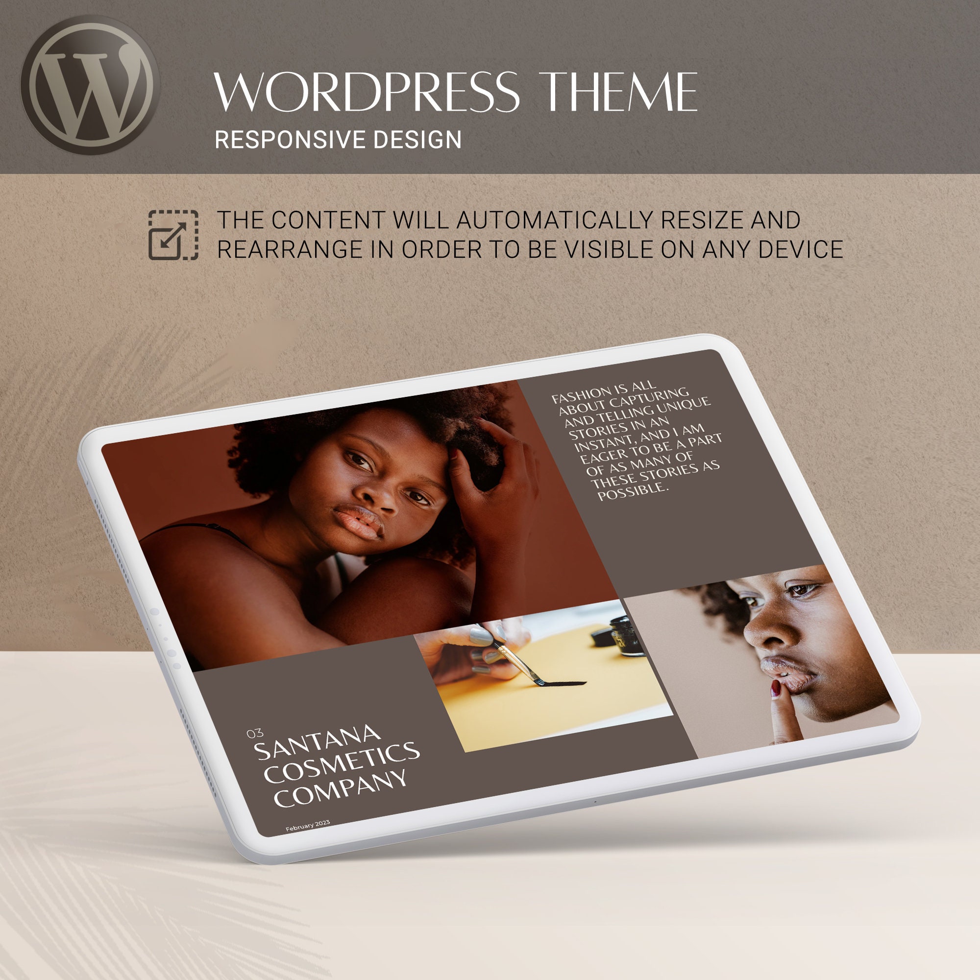 Fashion Model Wordpress Template, Drag & Drop Divi Theme, Easy Website ...