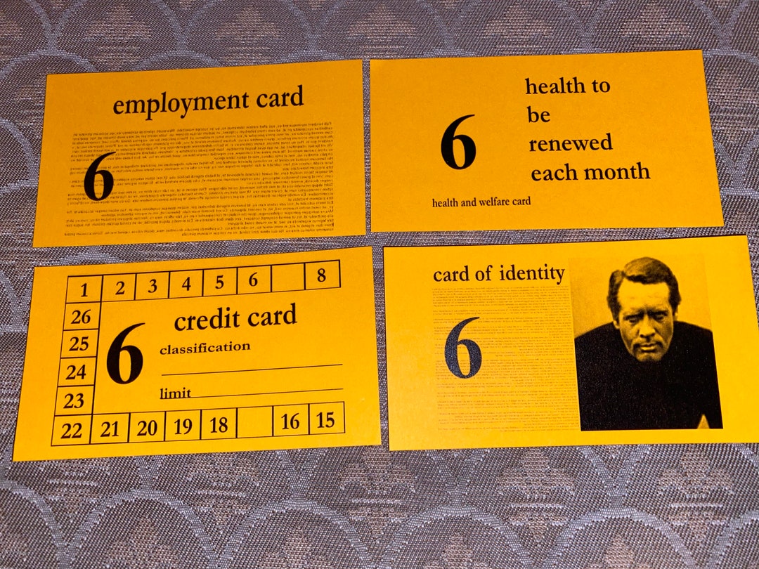 Patrick Mcgoohan the Prisoner Set If 4 Welfare Cards as Seen in Arrival ...