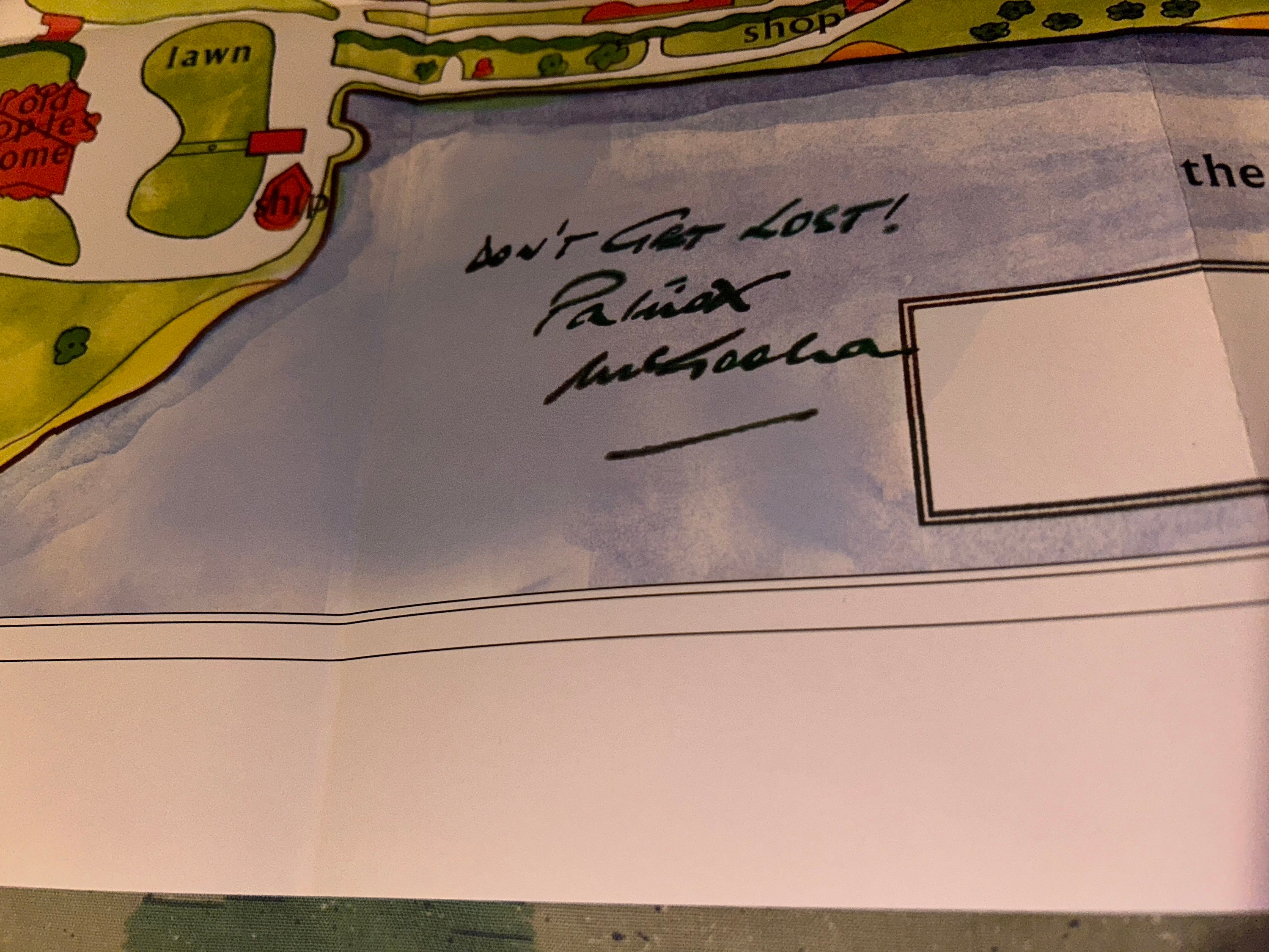 The Prisoner Patrick Mcgoohan Signed Large Colour Map of Your Village ...