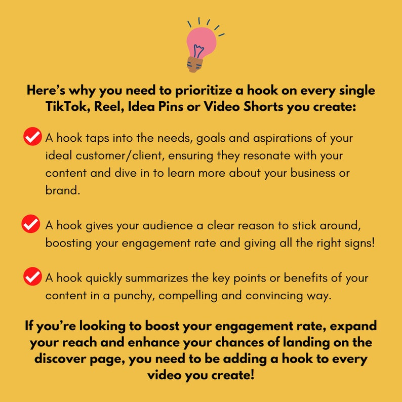 210+ Social Media Video Hooks: Tiktok, Reels, Youtube (PDF Download) - Etsy