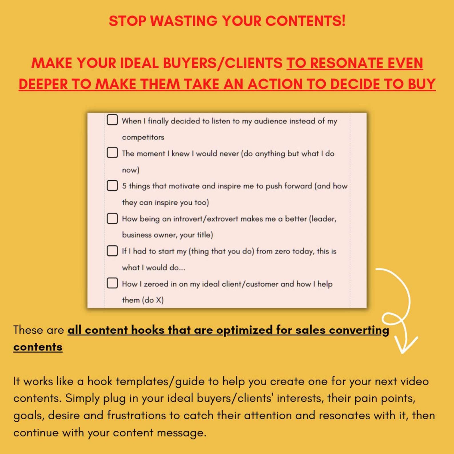 100+ Social Media Sales Conversion Content Caption Reels Hooks Email ...