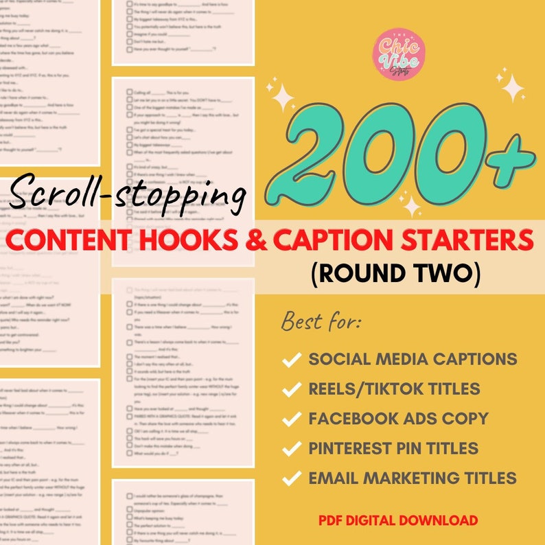 200 Second Set Stop Scrolling Copywriting Email Blog Pinterest Social ...