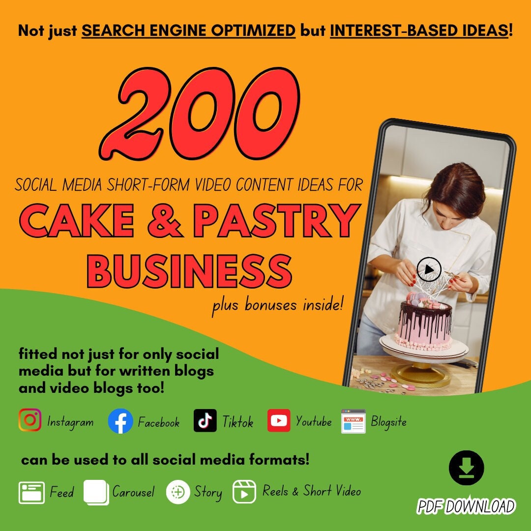 200+ Cake Bakery Business Baking Blogger Proven Engaging Instagram ...