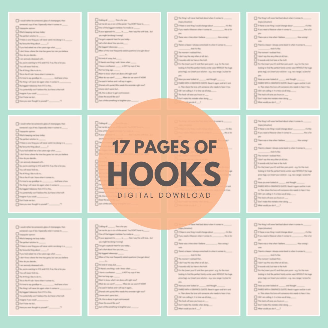300+ Social Media Content Hooks: Caption Starters (PDF Download) - Etsy