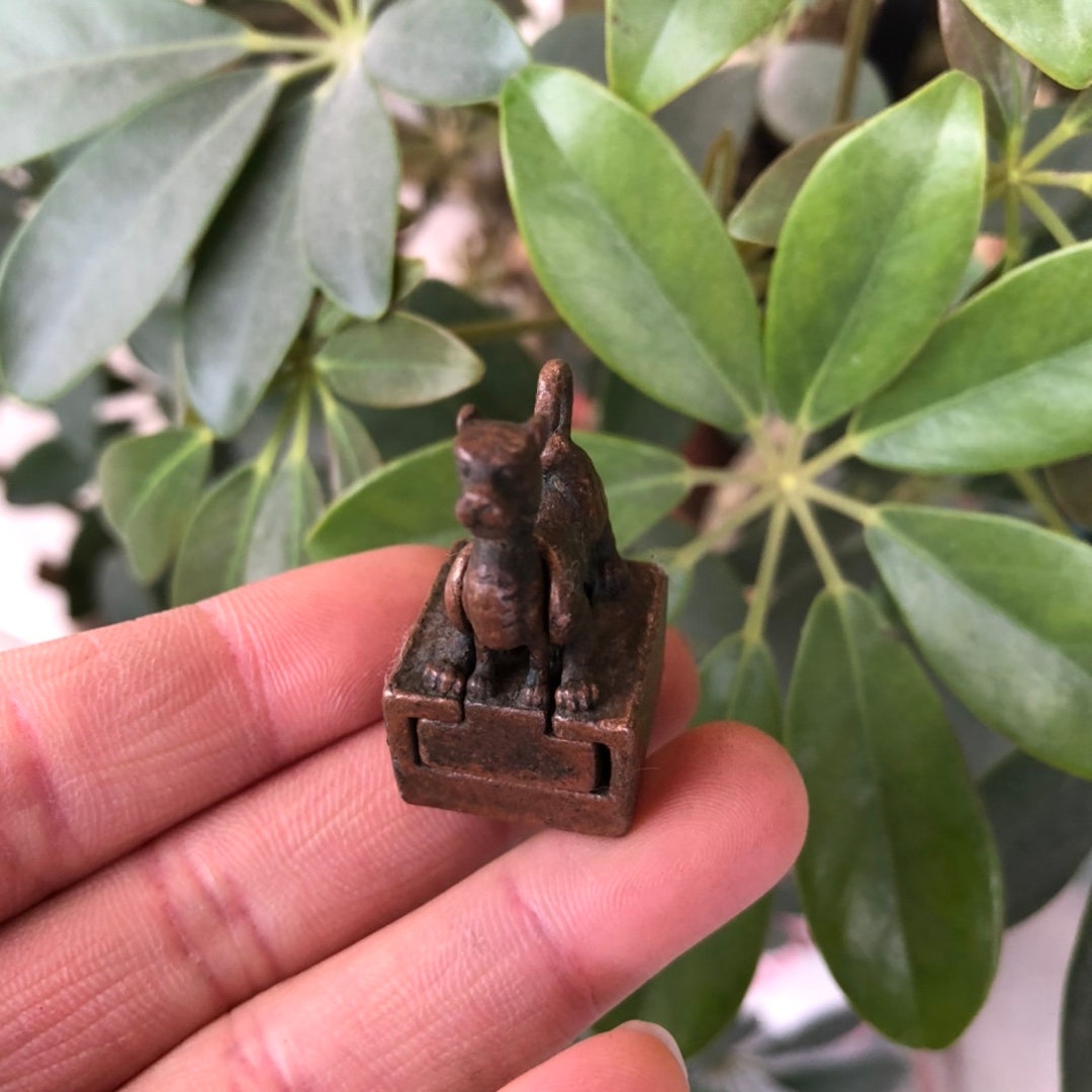 Pure Red Copper White Tiger Seal, Statue Sculpture Removable Bronze ...