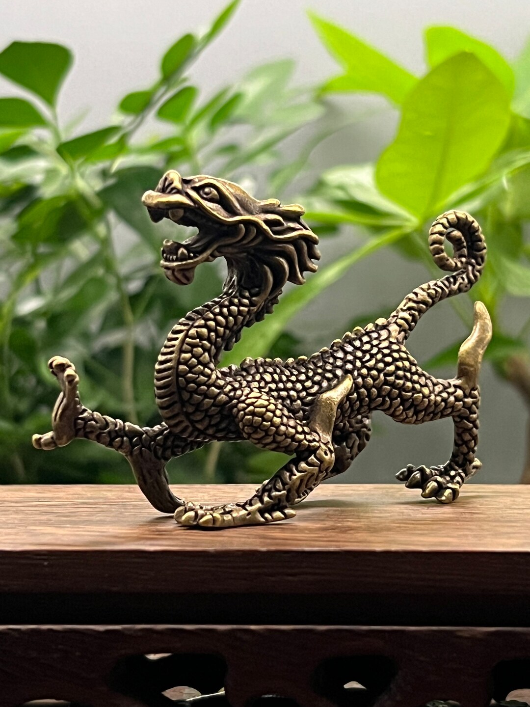 Bonwood God Beast Dragon Statue, Qinglong Study Room Swing Gifts ...