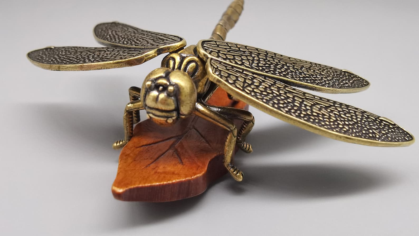 Brass Dragonfly Statue Home Decor Detachable Wing Sculpture - Etsy