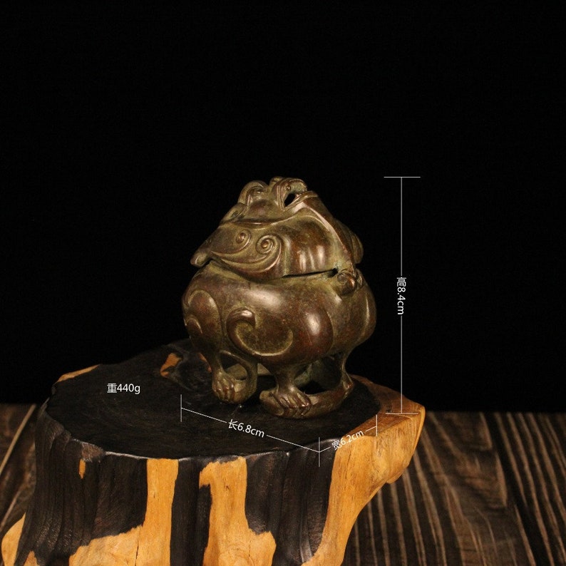 Bronze Antique Beast Clamshell Incense Burner, Chinese Antique, Home ...
