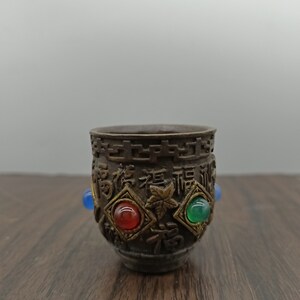 Antique Blessing Cup, Carved Baifu Cylinder, Creative Craft Gifts, Good ...