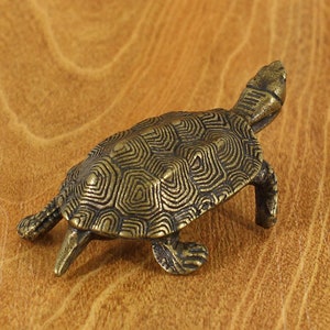 Pure Copper Retro Turtle Statue, Home Office Desk Trinkets, Solid ...