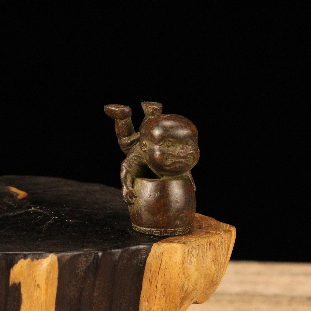 Solid Copper Doll Small Ornaments, Seiko Solid Copper Drum Copper Doll ...