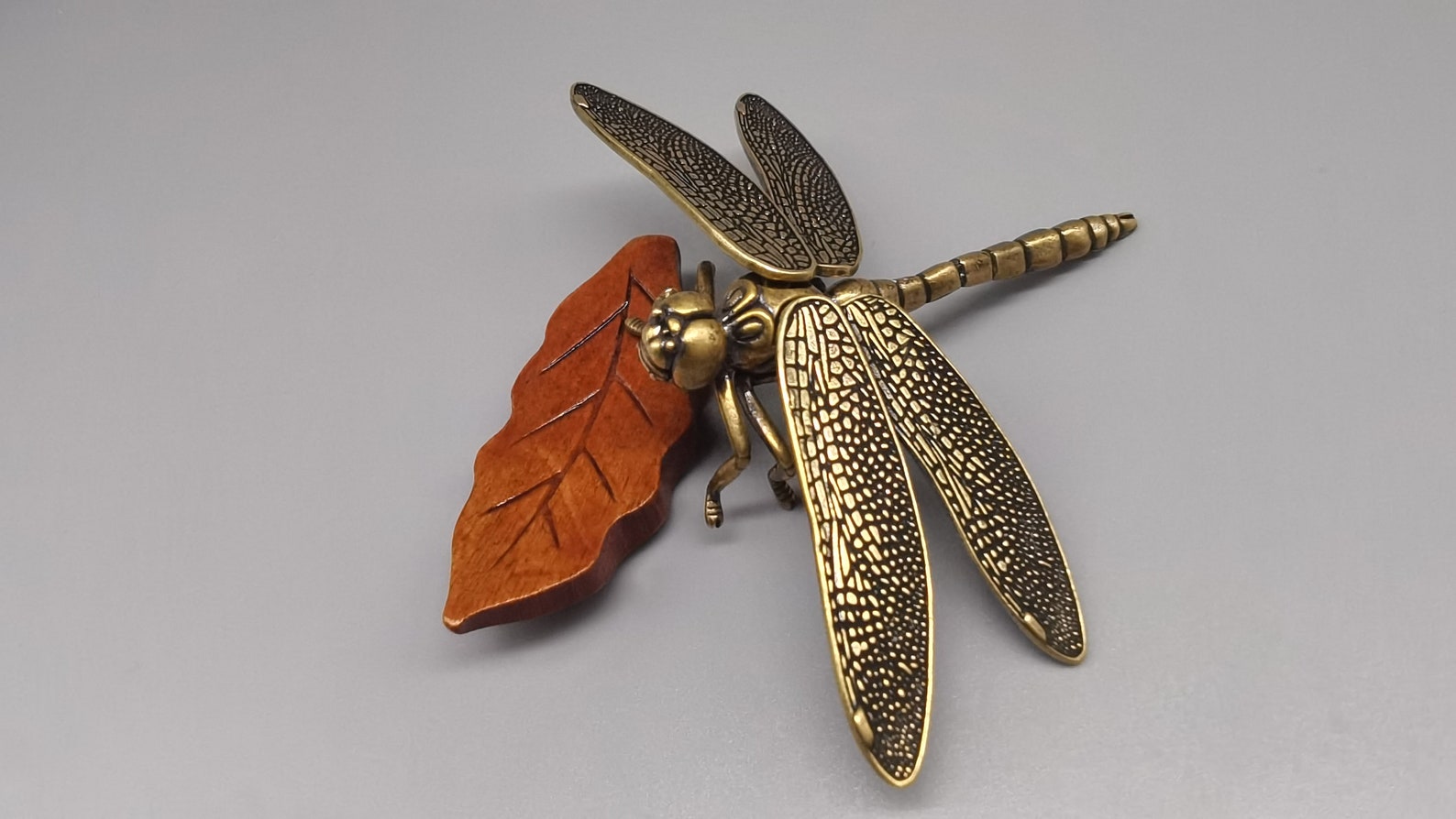 Brass Dragonfly Statue Home Decor Detachable Wing Sculpture - Etsy