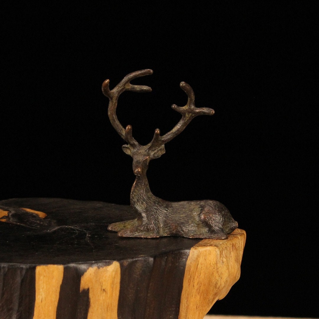 Retro Sika Deer Ornaments, Creative Sika Deer Statues, Living Room TV ...