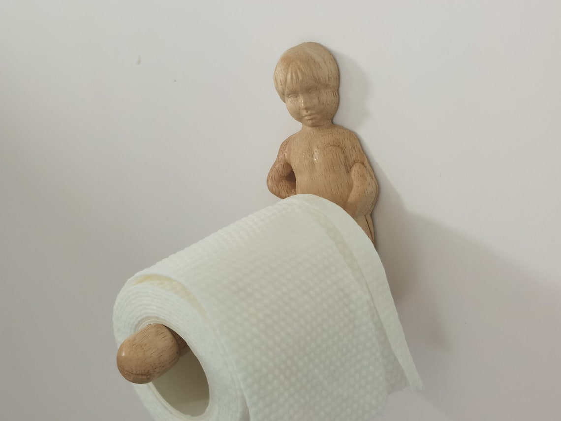 Spoof Creative Wooden Toilet Paper Holder Fun Wall Hanging - Etsy