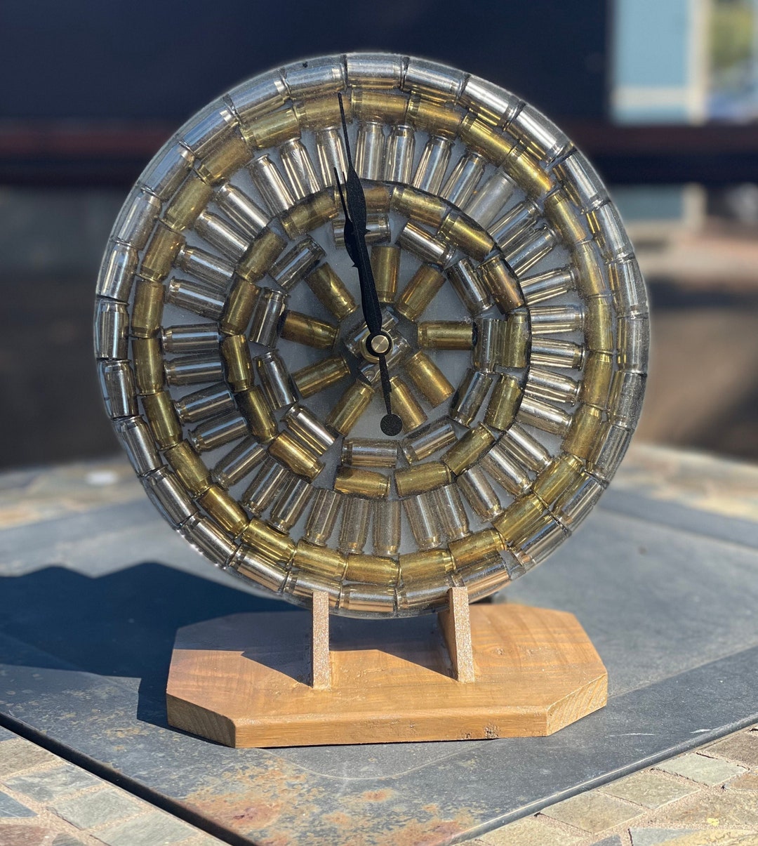 Resin Bullet Shell Clock Gold and Silver Casings by SLO Poured ...