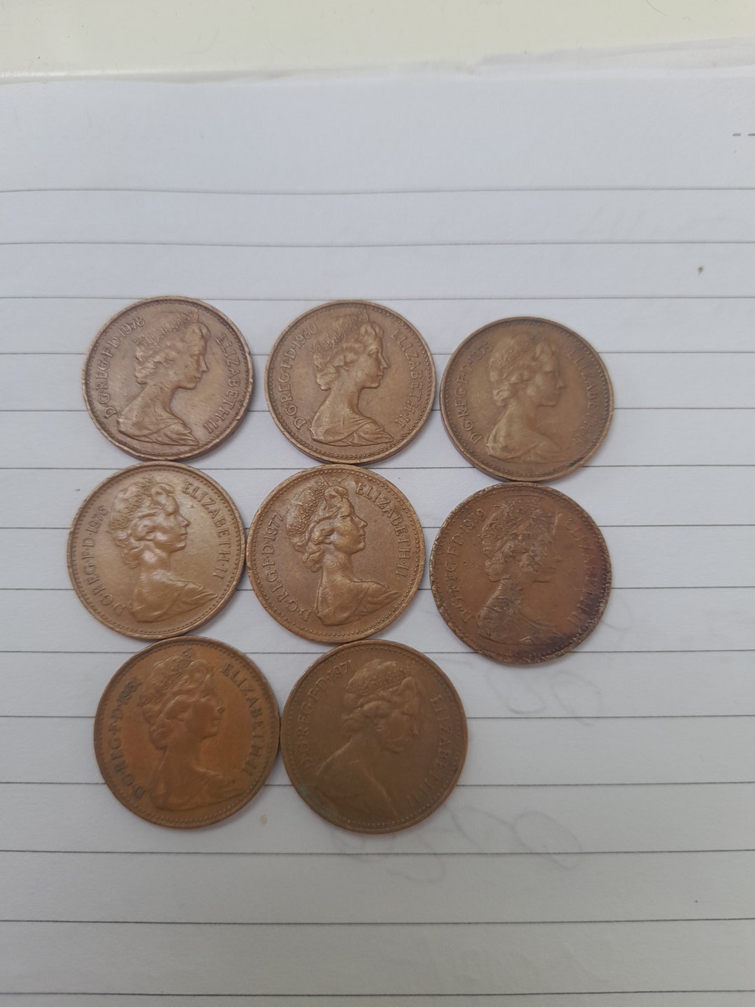 1971 1975 1976 1977 1978 1979 1980 1981 New Penny Coins Queen - Etsy