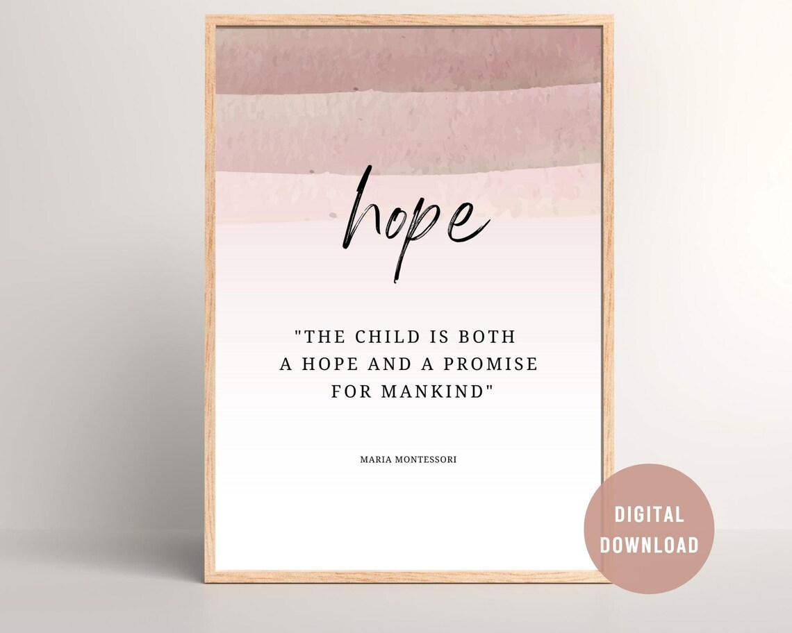 Abstract Montessori Quotes Wall Art, Play is the Work of the Child ...