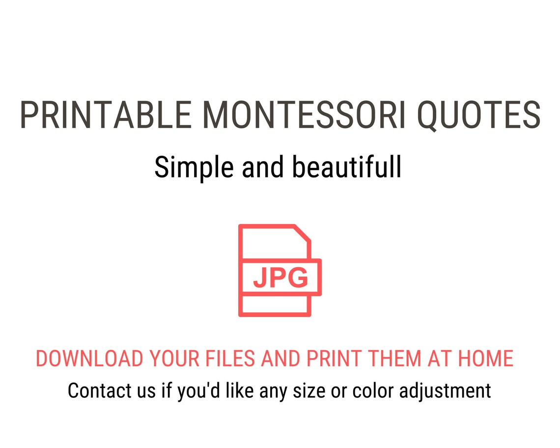 Montessori Quotes Wall Art Play is the Work of the Child - Etsy