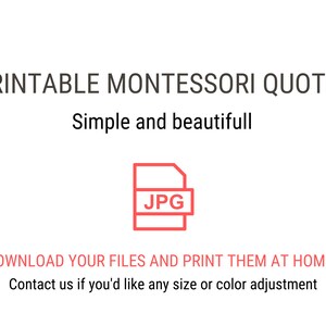 Montessori Quote Prints: Homeschool & Classroom Decor (digital Download ...