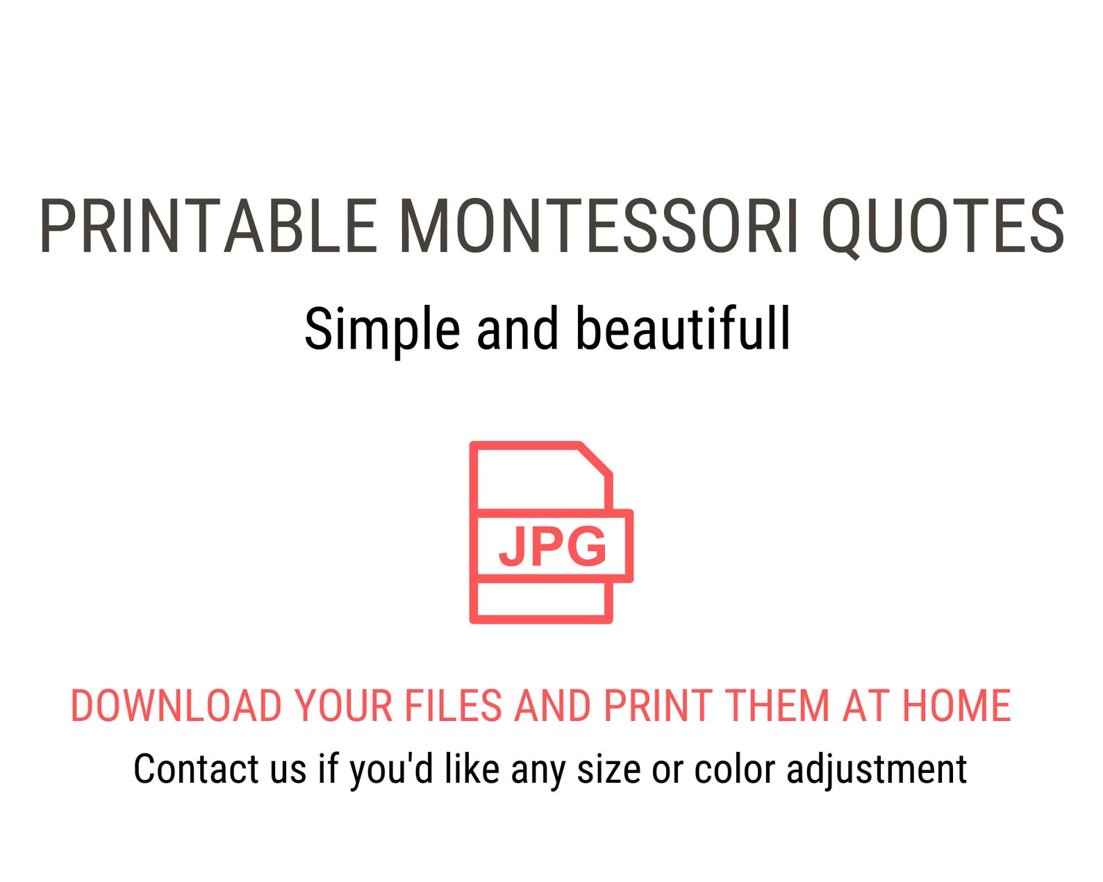 Montessori Quotes Wall Art, Play is the Work of the Child, Printable ...