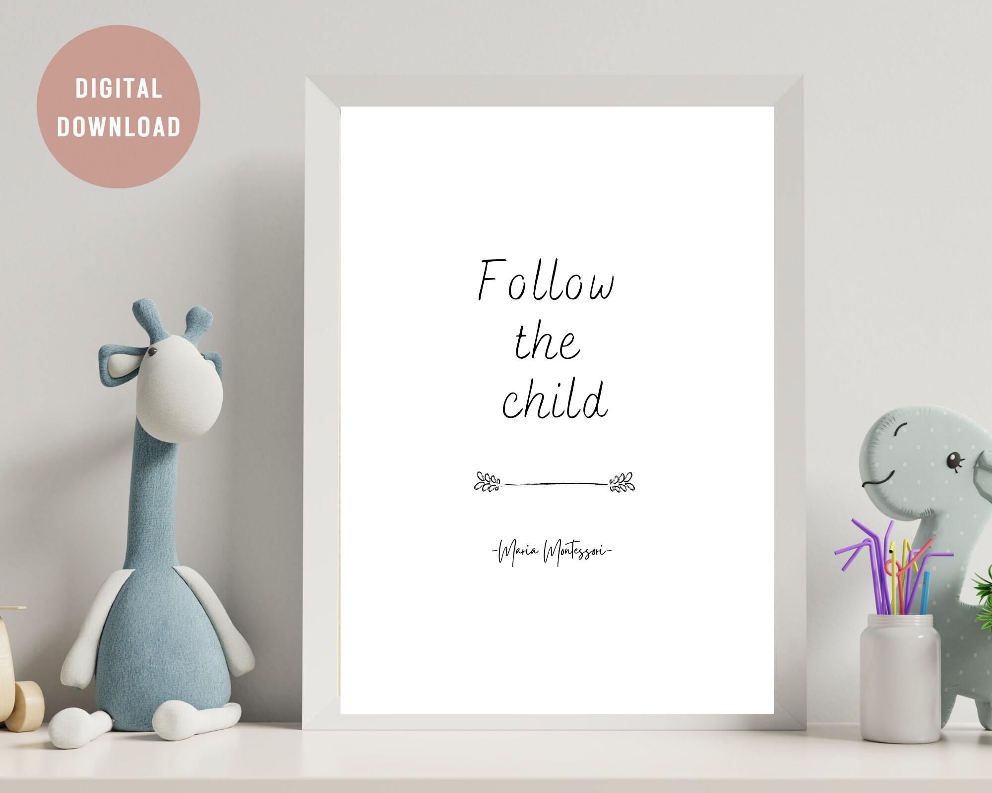 Montessori Quotes Wall Art, Play is the Work of the Child, Printable ...