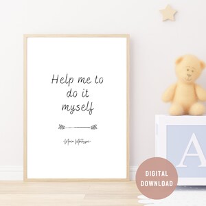 Montessori Quotes Wall Art, Play is the Work of the Child, Printable ...