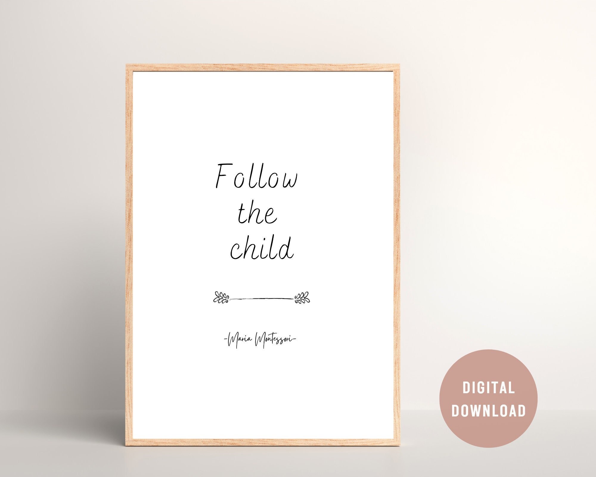 Montessori Quotes Wall Art, Play is the Work of the Child, Printable ...
