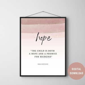 Abstract Montessori Quotes Wall Art, Play is the Work of the Child ...