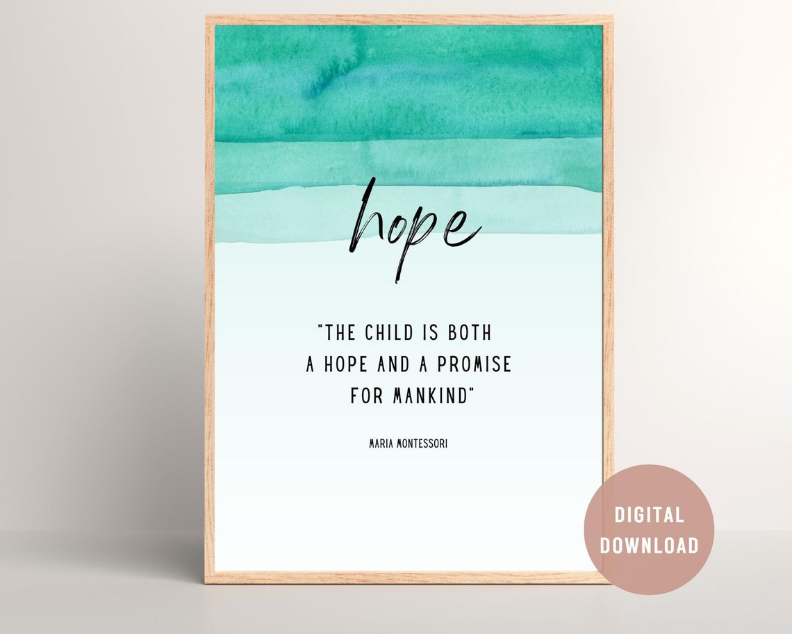 Abstract Montessori Quotes Wall Art Play is the Work of the - Etsy