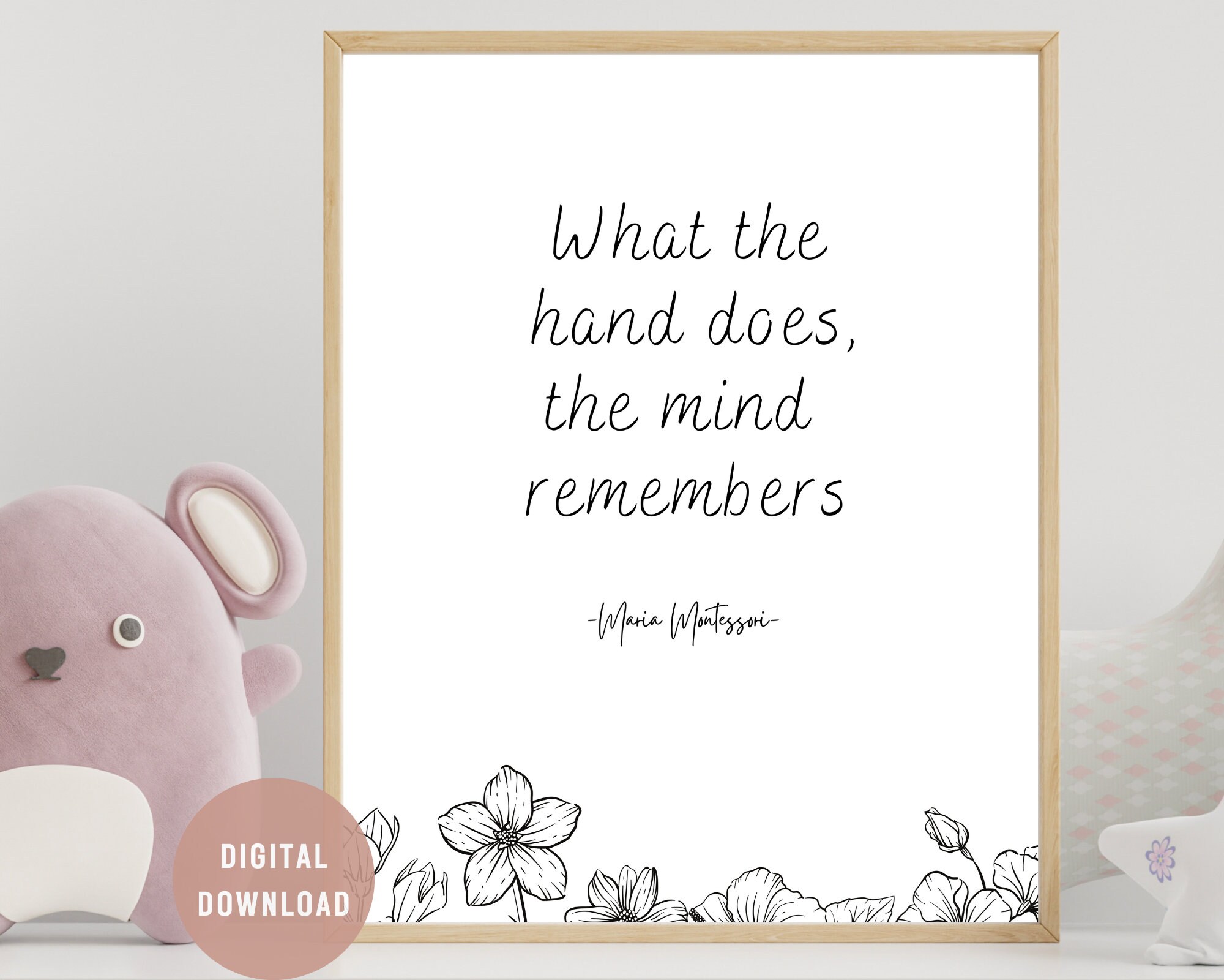 Montessori Quotes Wall Art, Play is the Work of the Child, Printable ...