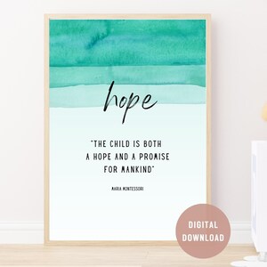 Abstract Montessori Quotes Wall Art, Play is the Work of the Child ...