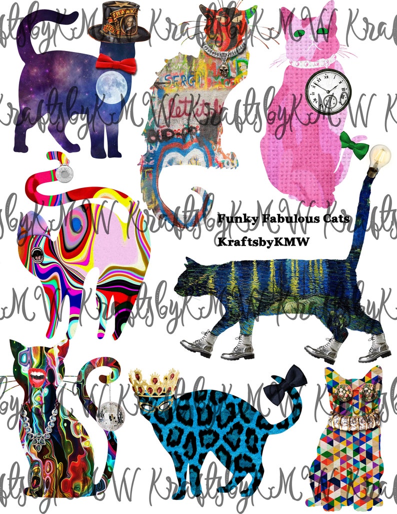 Funky Fabulous Cats - Etsy