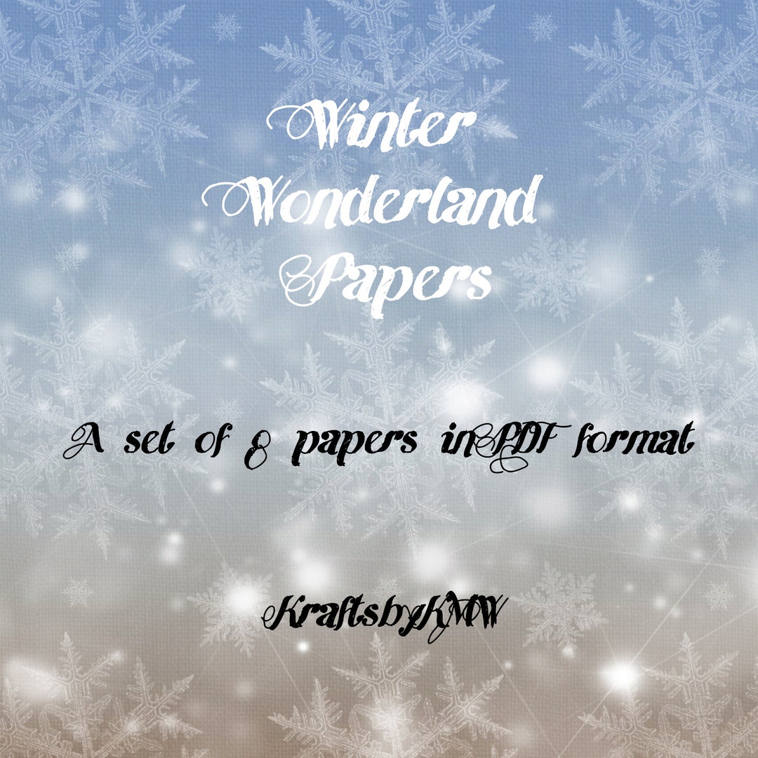 Winter Wonderland Papers - Etsy