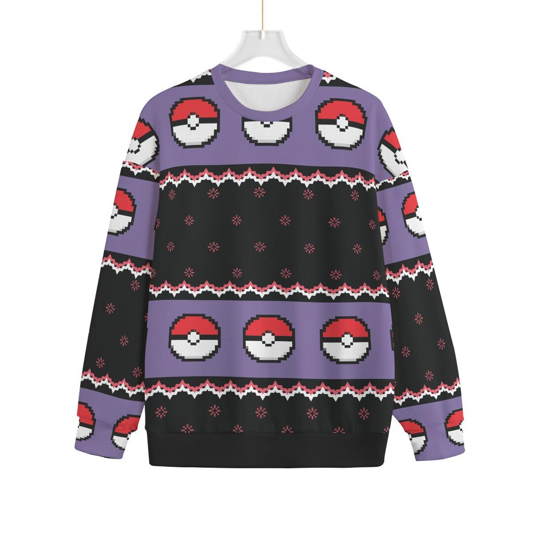 Anime Holiday Sweater Christmas Sweatshirt for Pokemon Fan Gift for Him ...