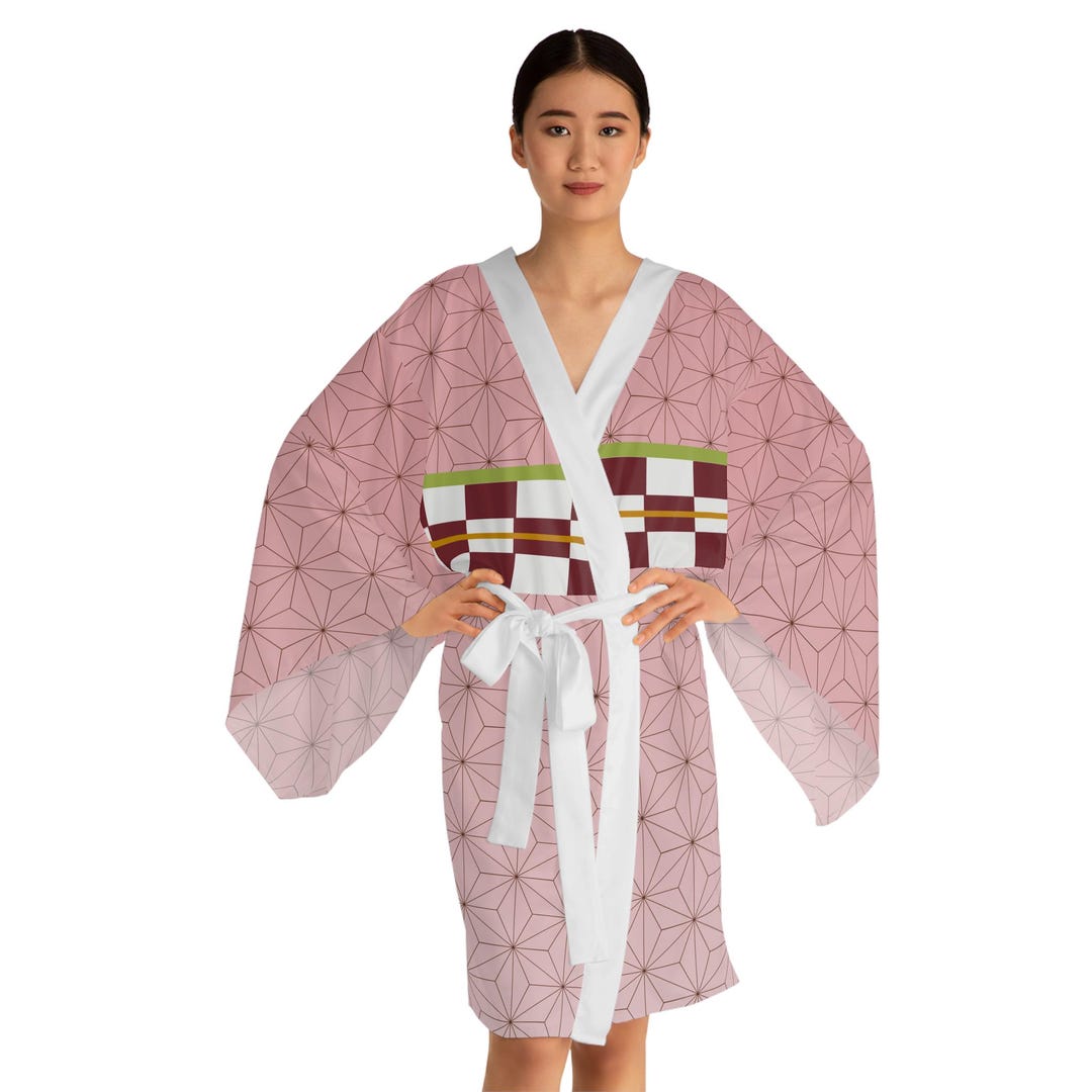 Demon Slayer Nezuko Kimono Anime Robe Cosplay for Her Anime Lover Demon ...